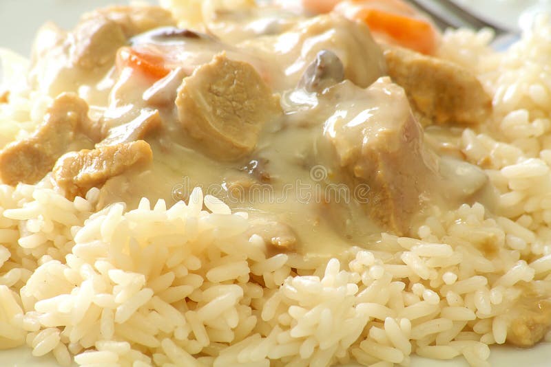 Veal stew with rice stock image. Image of veal, plate - 175029015