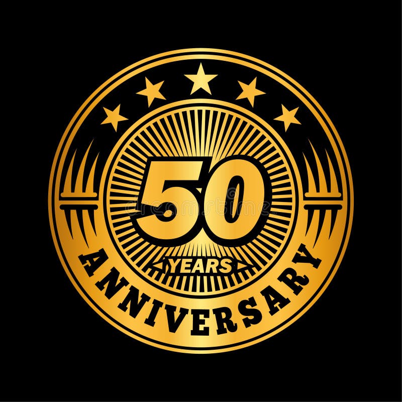 50 Years Anniversary Celebration. 50th Anniversary Logo Design. Fifty ...