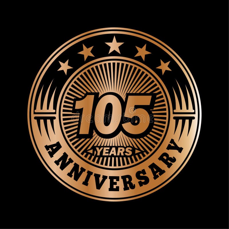 105 Years Anniversary Celebration. 105th Anniversary Logo Design ...