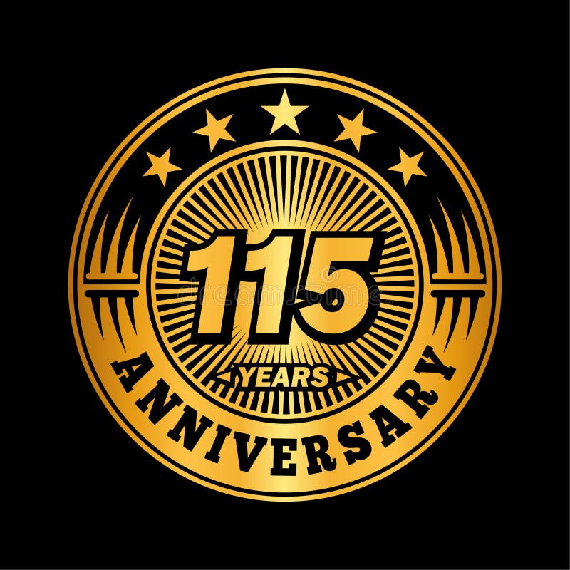 115 Years Anniversary Celebration. 115th Anniversary Logo Design ...