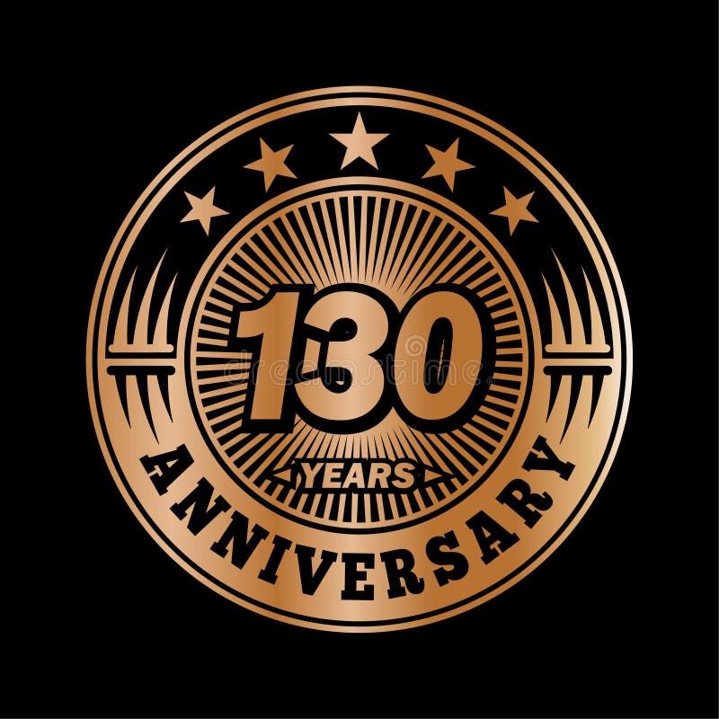 130years Anniversary Celebration Logo Template. 130th Line Art Vector ...