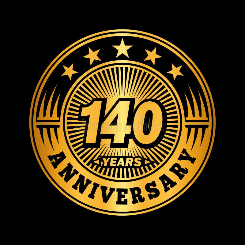 140 Years Anniversary Celebration. 140th Anniversary Logo Design ...