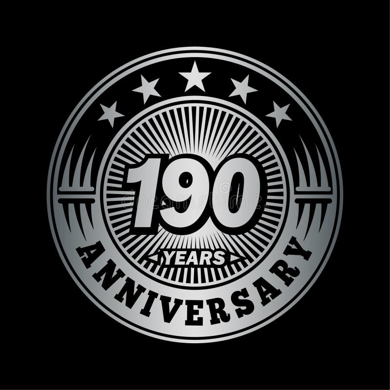 190 Years Anniversary Celebration. 190th Anniversary Logo Design ...