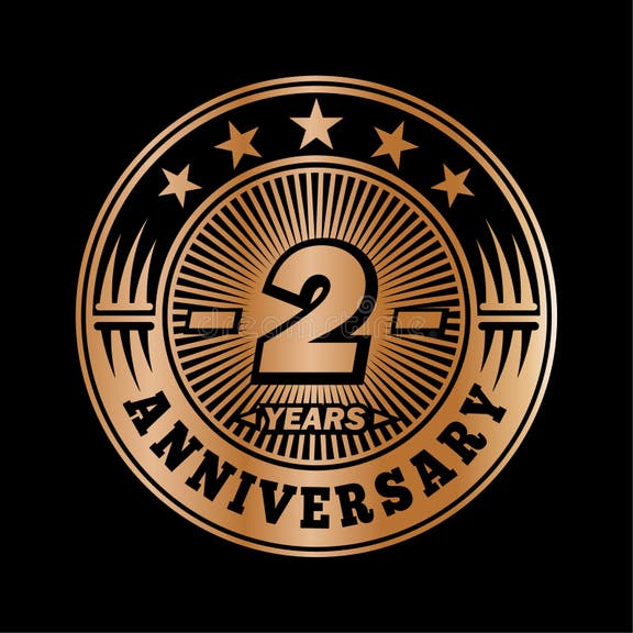 2 Years Anniversary Celebration. 2nd Anniversary Logo Design. Two Years ...