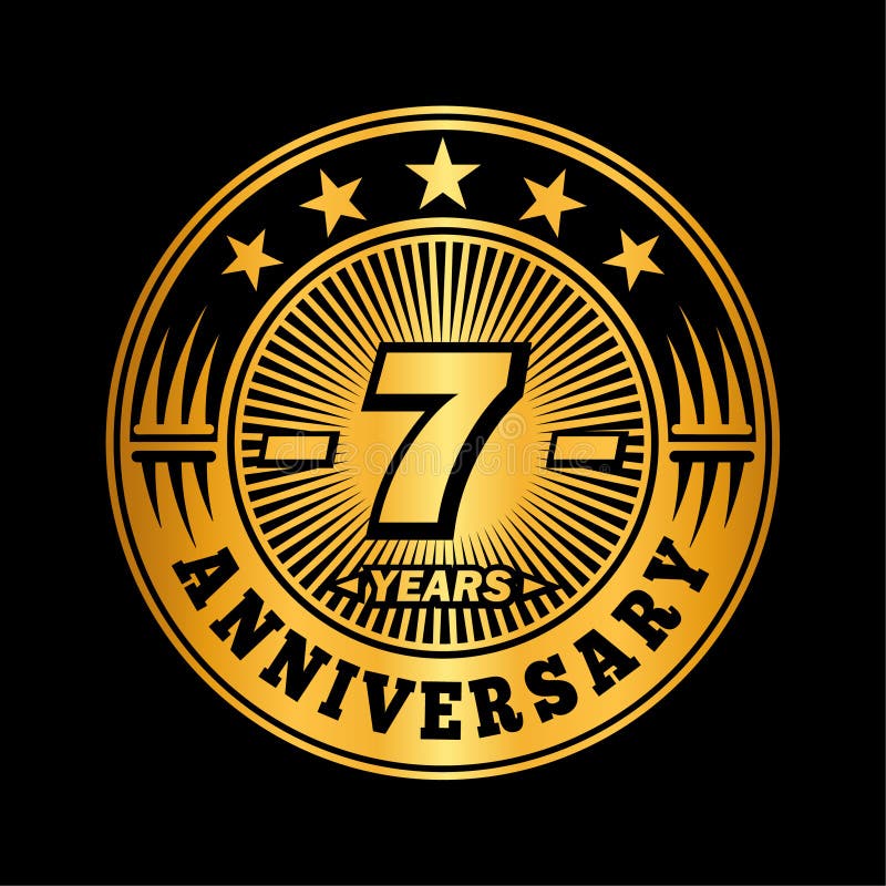 7 Years Anniversary Celebration. 7th Anniversary Logo Design. Seven ...
