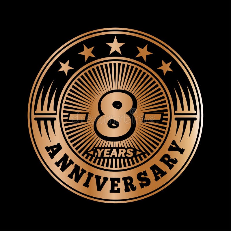 8 Years Anniversary Celebration. 8th Anniversary Logo Design. Eight ...