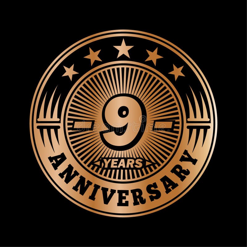 9 Years Anniversary Celebration. 9th Anniversary Logo Design. Nine ...