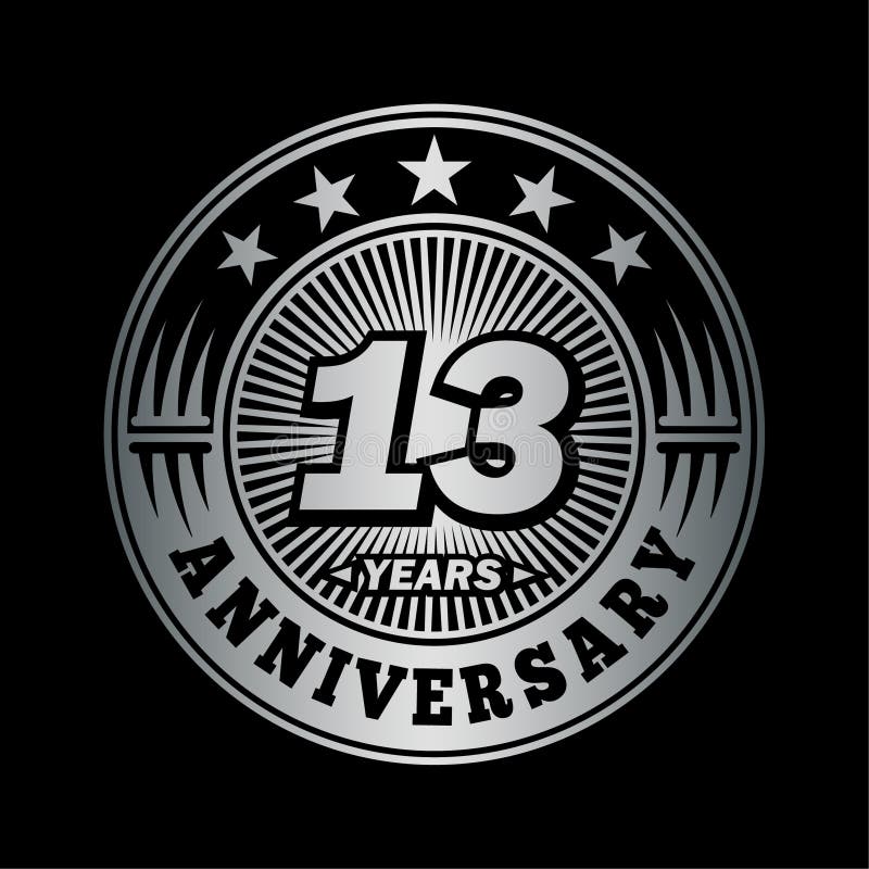 13 Years Anniversary Celebration. 13th Anniversary Logo Design ...