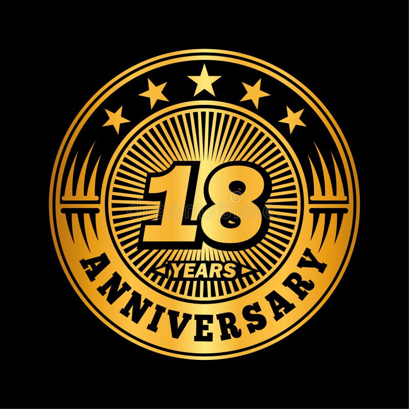 18 Years Anniversary Celebration. 18th Anniversary Logo Design ...