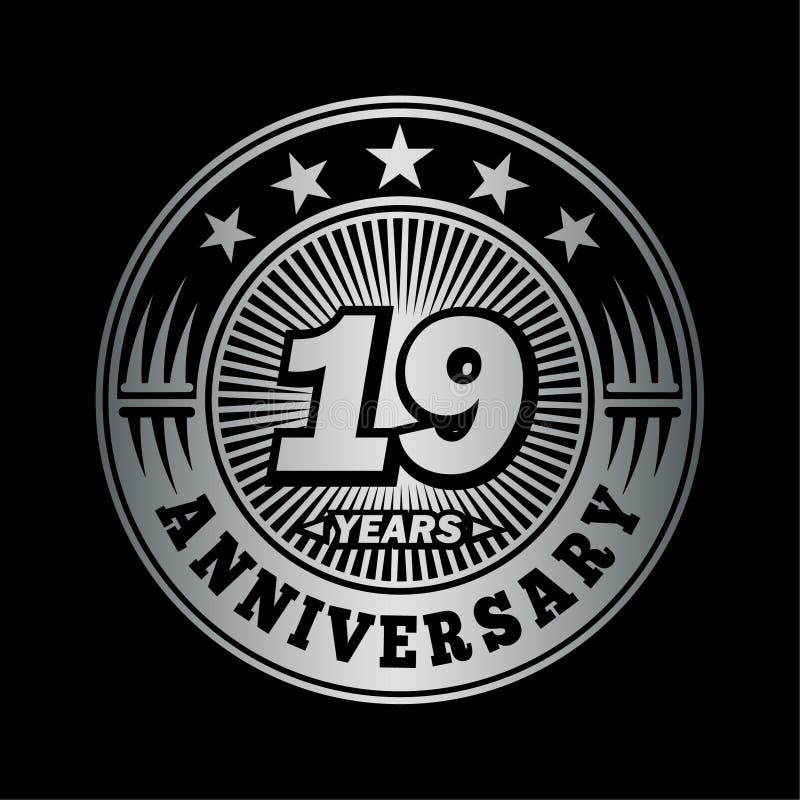 19 Years Anniversary Celebration. 19th Anniversary Logo Design ...