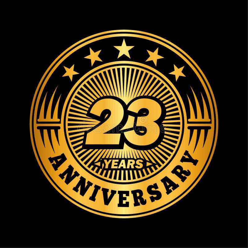 23 Years Anniversary Celebration. 23rd Anniversary Logo Design. 23years ...