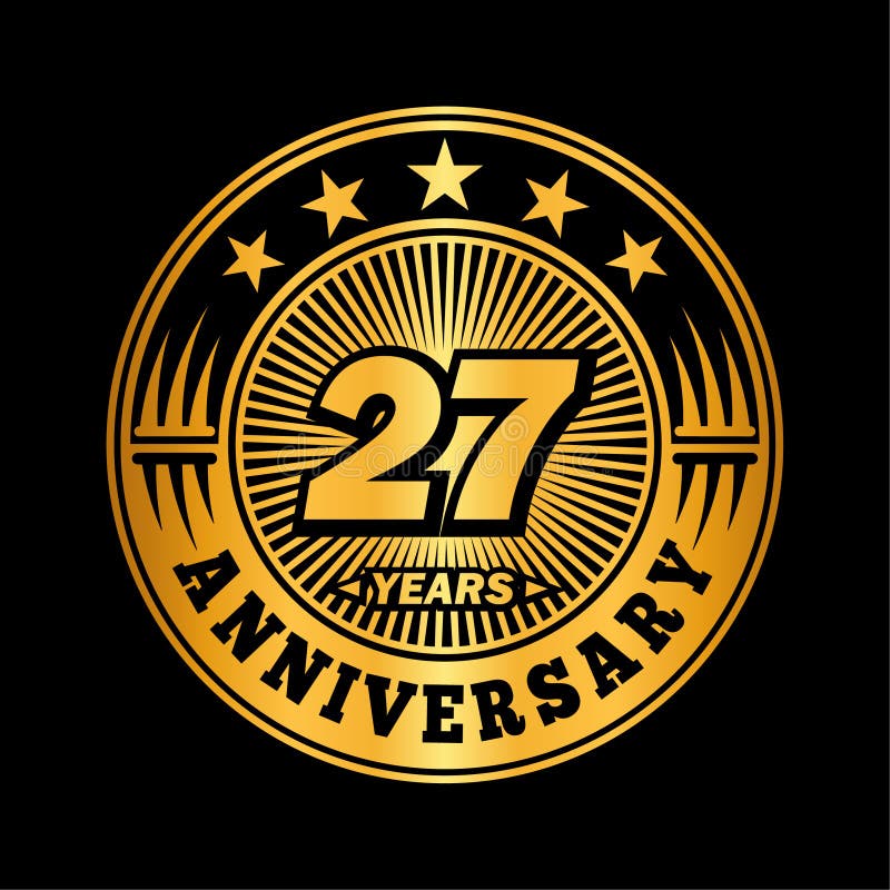 27 Years Anniversary Celebration. 27th Anniversary Logo Design. 27years ...