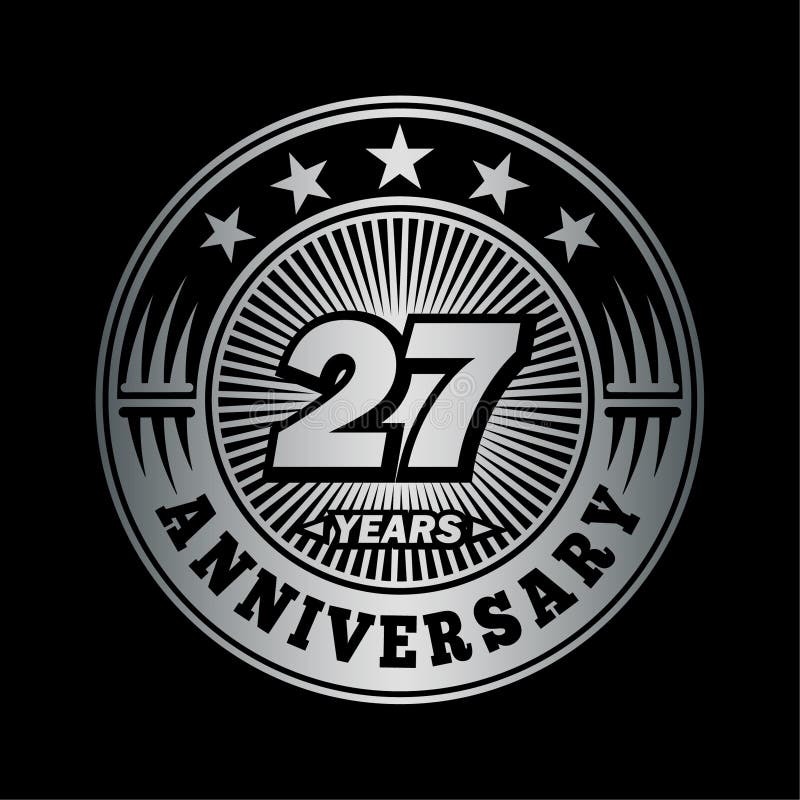 27 Years Anniversary Celebration. 27th Anniversary Logo Design. 27years ...