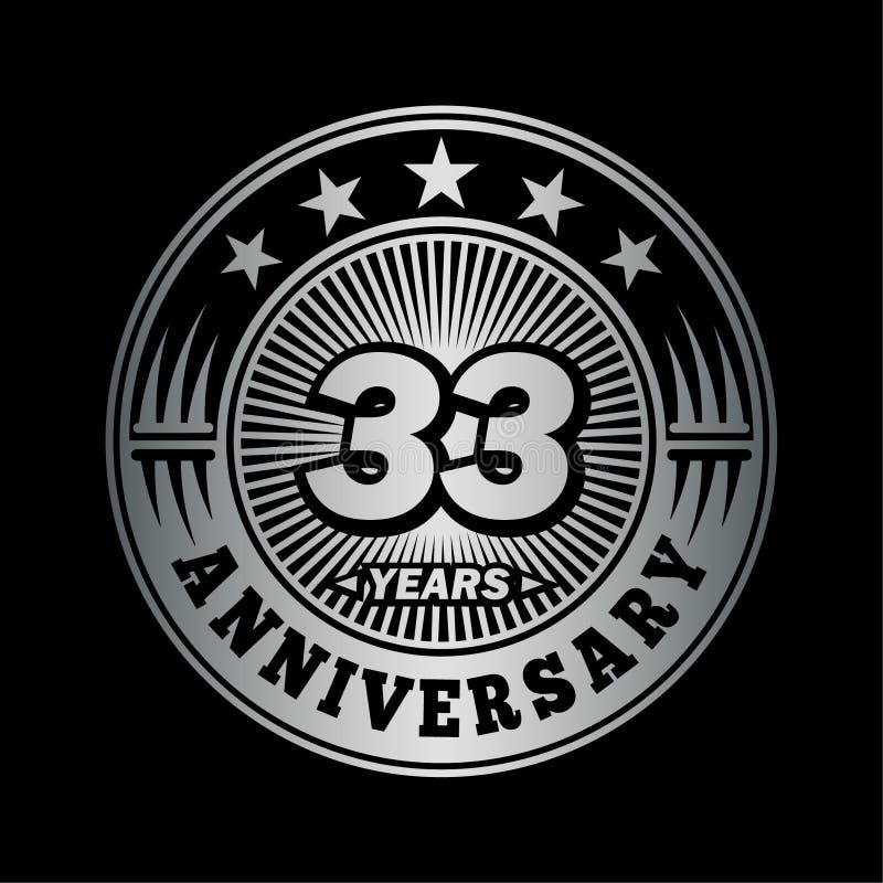 33 Years Anniversary Celebration. 33rd Anniversary Logo Design. 33years ...