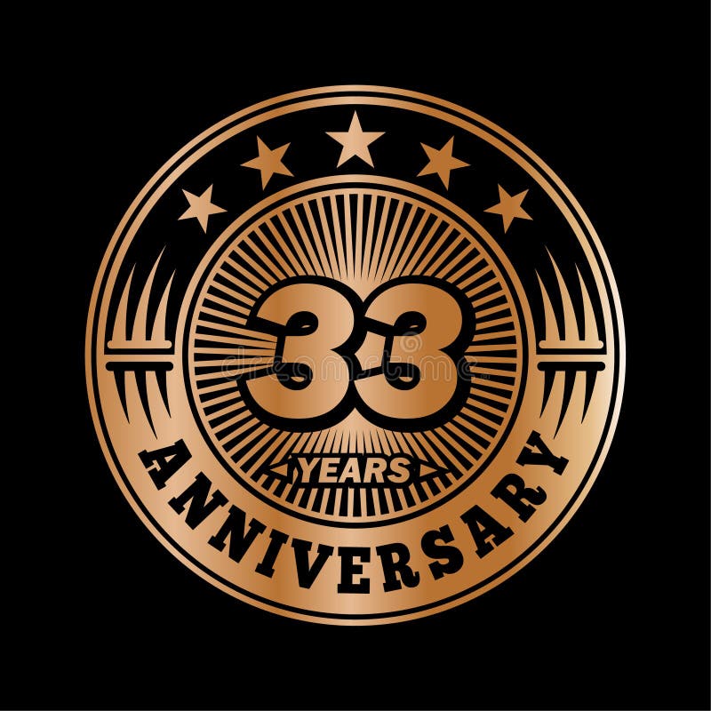 33 Years Anniversary Celebration. 33rd Anniversary Logo Design. 33years ...