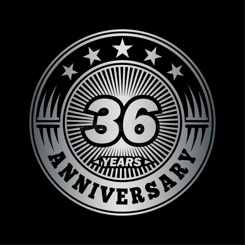 36 Years Anniversary Celebration. 36th Anniversary Logo Design. 36years ...