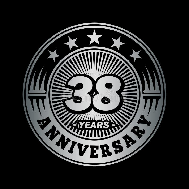 38 Years Anniversary Celebration. 38th Anniversary Logo Design. 38years ...