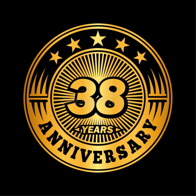 Anniversary 38th. Set Of Anniversaries From 10 To 50. Stock Vector ...