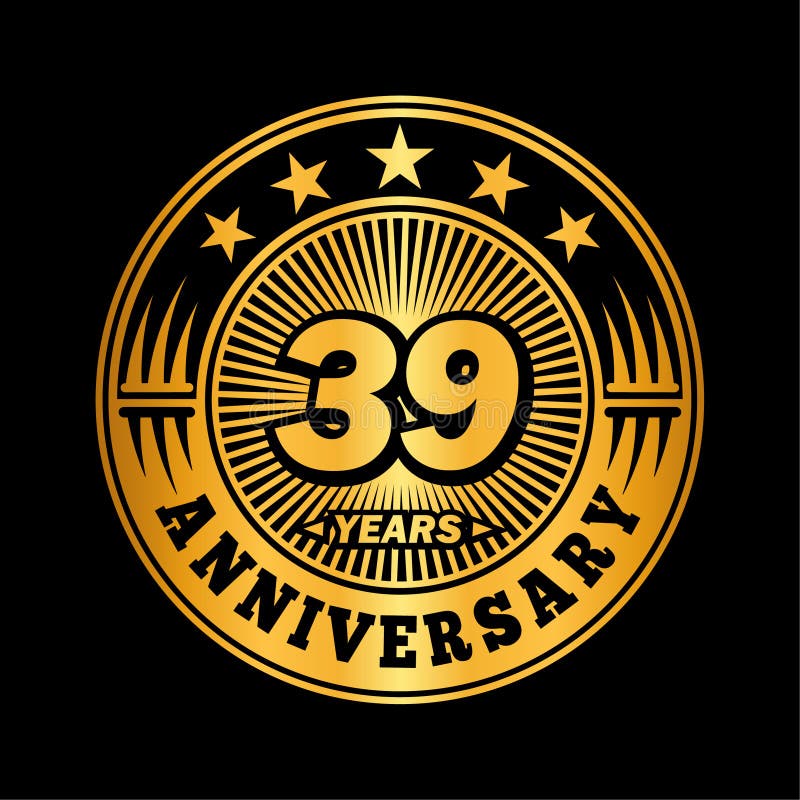 39 Years Anniversary Celebration. 39th Anniversary Logo Design. 39years ...