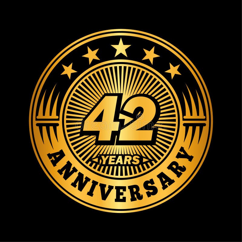 42 Years Anniversary Celebration. 42nd Anniversary Logo Design. 42years ...