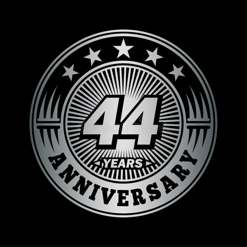 44 Years Anniversary Celebration. 44th Anniversary Logo Design. 44years ...