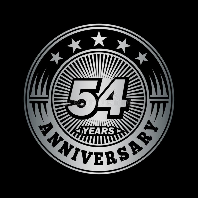 54 Years Anniversary Celebration. 54th Anniversary Logo Design. 54years ...