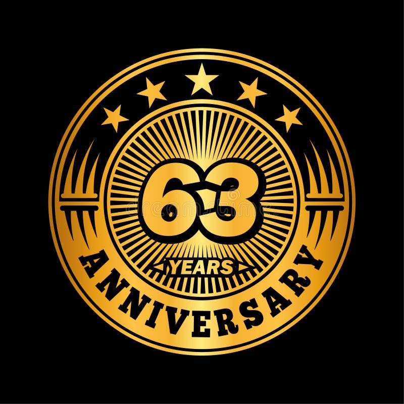 63 Years Anniversary Celebration. 63rd Anniversary Logo Design. 63years ...