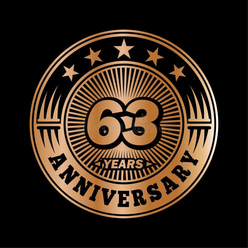 63 Years Anniversary Celebration. 63rd Anniversary Logo Design. 63years ...
