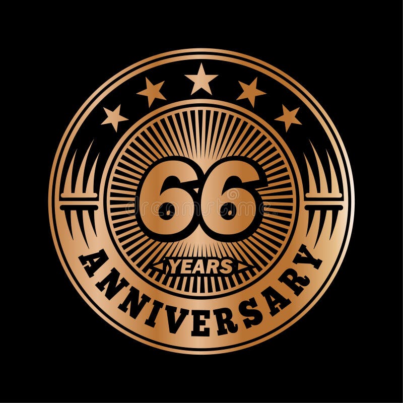 66 Years Anniversary Celebration. 66th Anniversary Logo Design. 66years ...
