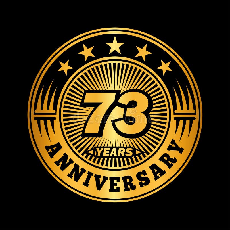 73 Years Anniversary Celebration. 73rd Anniversary Logo Design. 73years ...