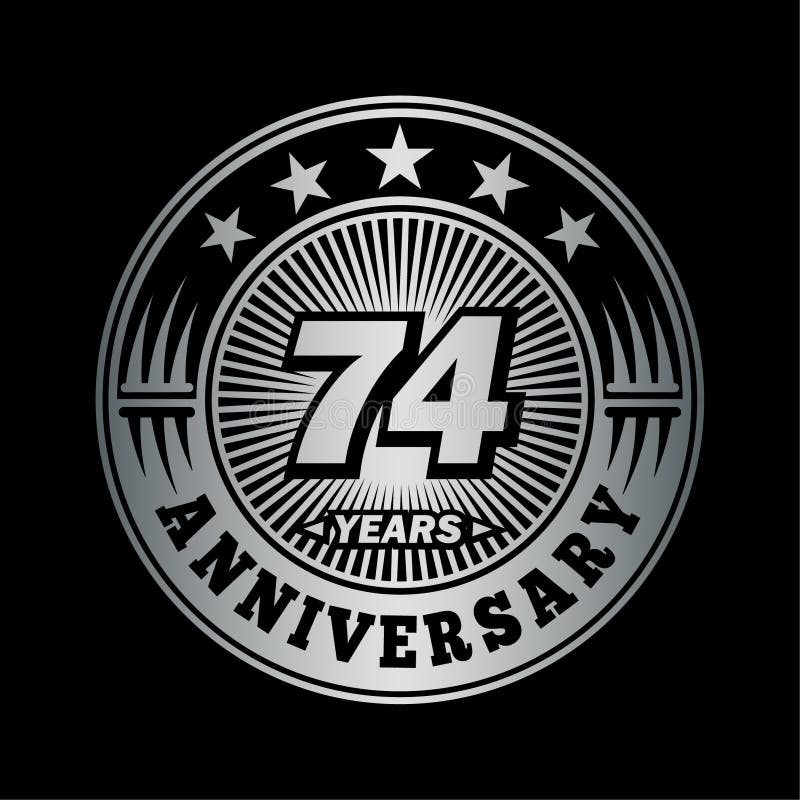 74 Years Anniversary Celebration. 74th Anniversary Logo Design. 74years ...