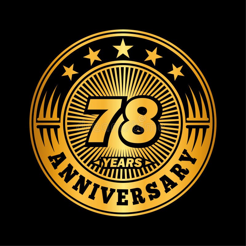 78 Years Anniversary Celebration. 78th Anniversary Logo Design. 78years ...