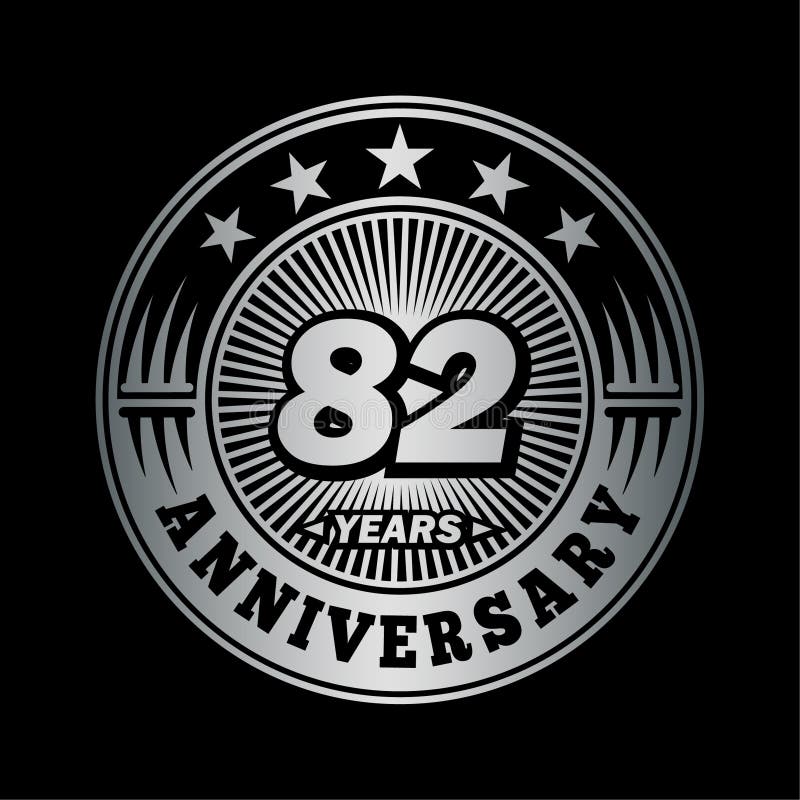 82 Years Anniversary Celebration. 82nd Anniversary Logo Design. 82years ...