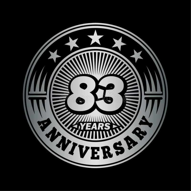 83 Years Anniversary Celebration. 83rd Anniversary Logo Design. 83years ...