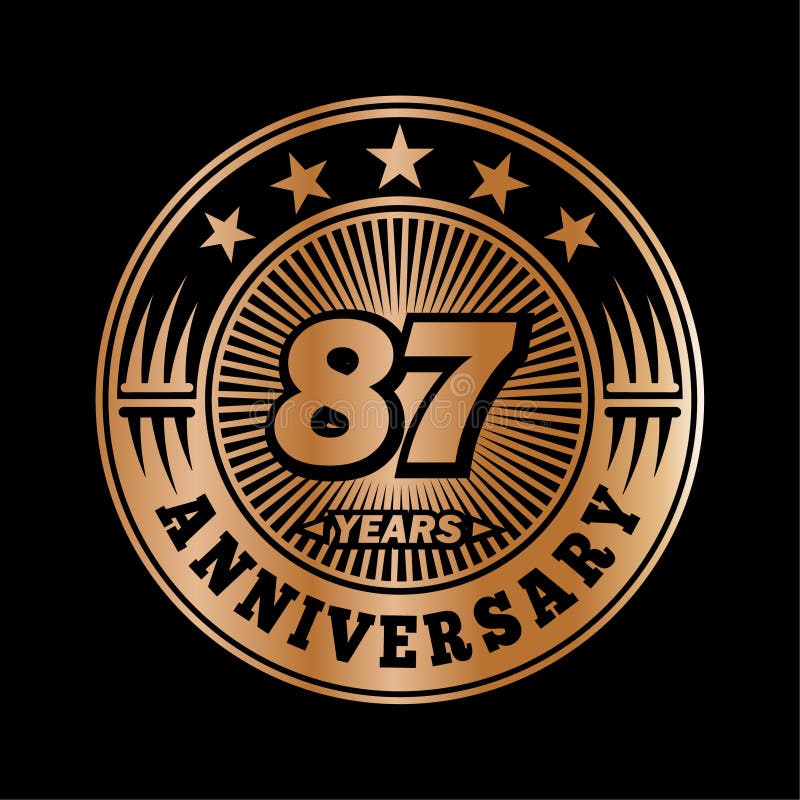 87 Years Anniversary Celebration. 87th Anniversary Logo Design. 87years ...