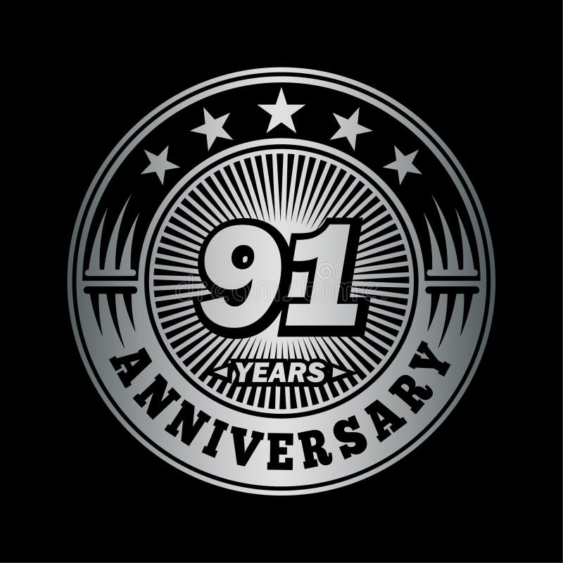 91st Silver Anniversary Logo with Laurel Wreath, Ribbon and Silver Ring ...