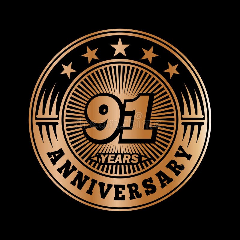 91 Years Anniversary Celebration. 91st Anniversary Logo Design. 91years ...