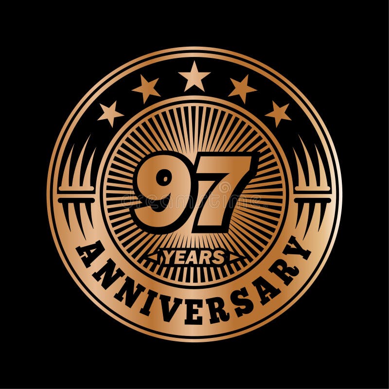 97 Years Anniversary Celebration. 97th Anniversary Logo Design. 97years ...
