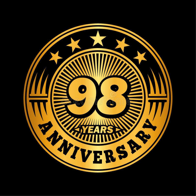 98 Years Anniversary Celebration. 98th Anniversary Logo Design. 98years ...
