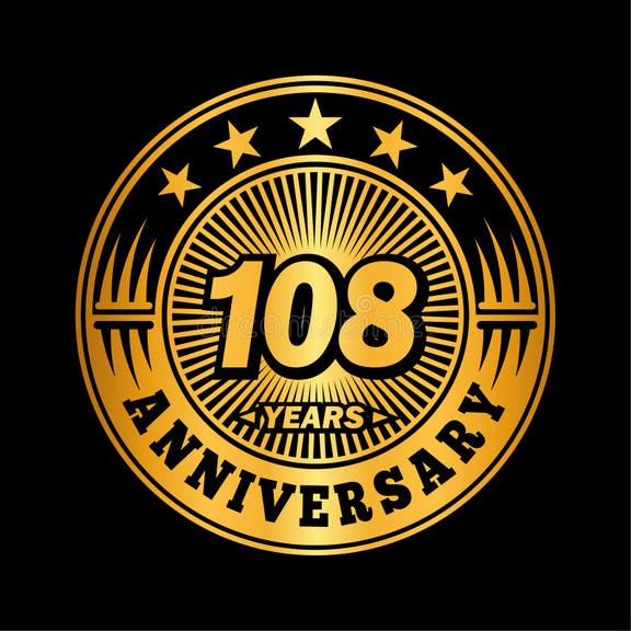 108 Years Anniversary Celebration. 108th Anniversary Logo Design ...