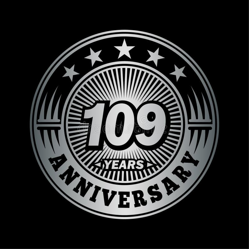 109 Years Anniversary Celebration. 109th Anniversary Logo Design ...