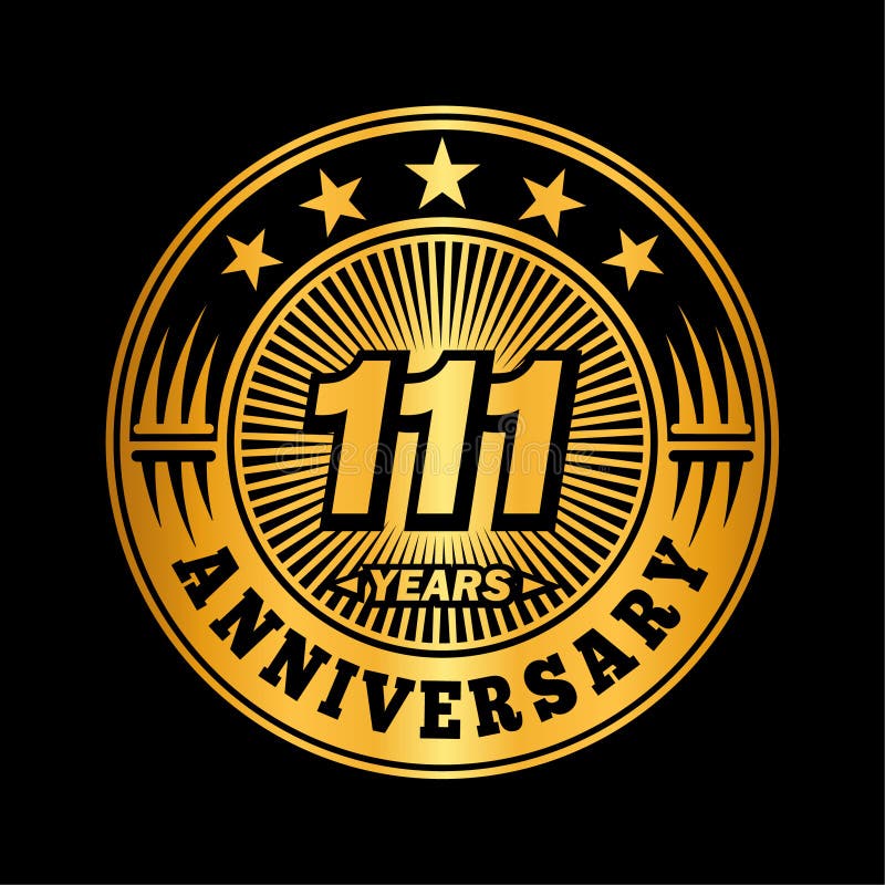 111 Years Anniversary Celebration. 111th Anniversary Logo Design ...