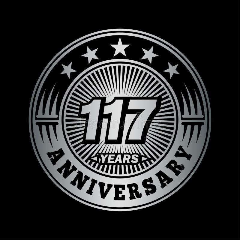 117 Years Anniversary Celebration. 117th Anniversary Logo Design ...