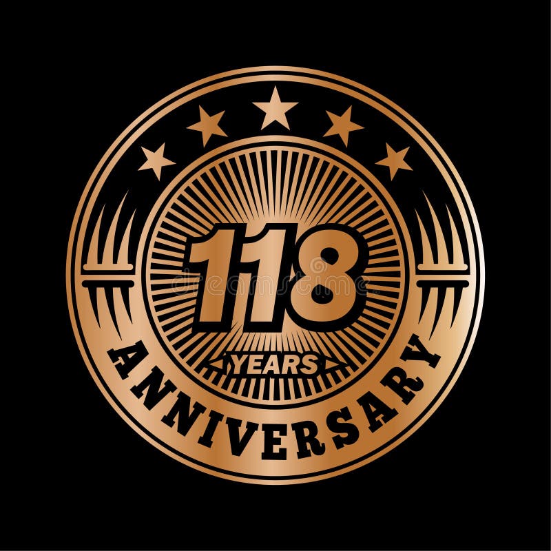 118 Years Anniversary Celebration. 118th Anniversary Logo Design ...