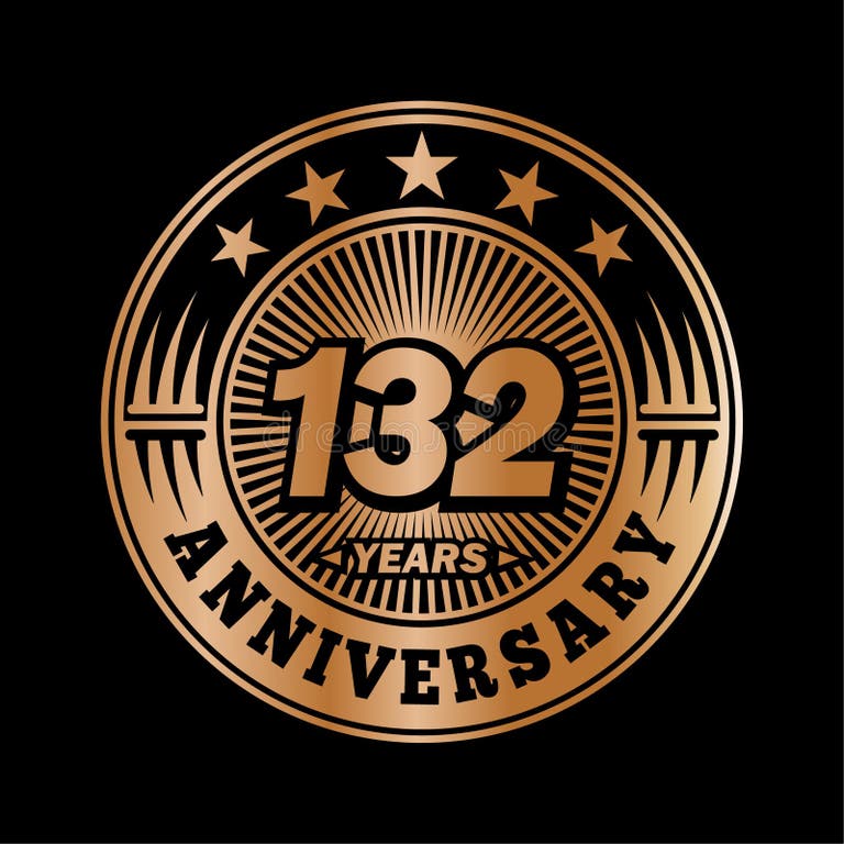 132 Years Anniversary Celebration. 132nd Anniversary Logo Design ...