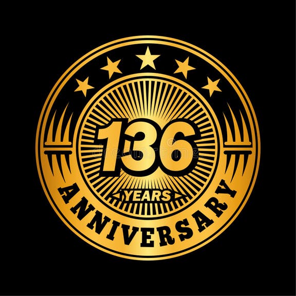 136 Years Anniversary Celebration. 136th Anniversary Logo Design ...