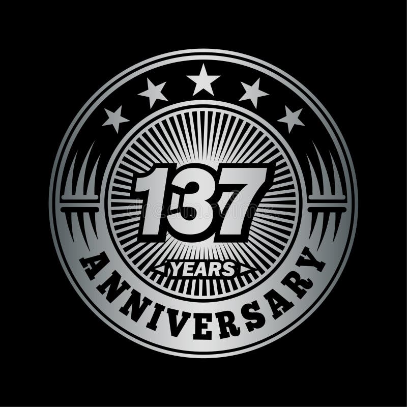 137 Years Anniversary Celebration. 137th Anniversary Logo Design ...