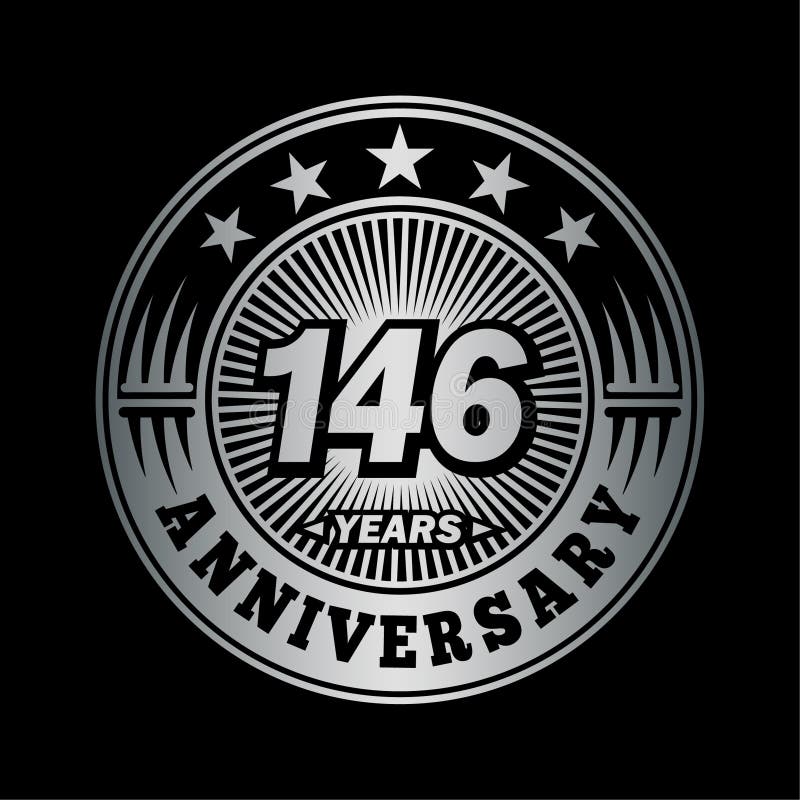 146 Years Anniversary Celebration. 146th Anniversary Logo Design ...