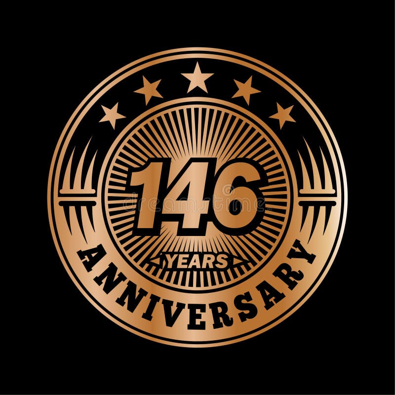 146 Years Anniversary Celebration. 146th Anniversary Logo Design ...