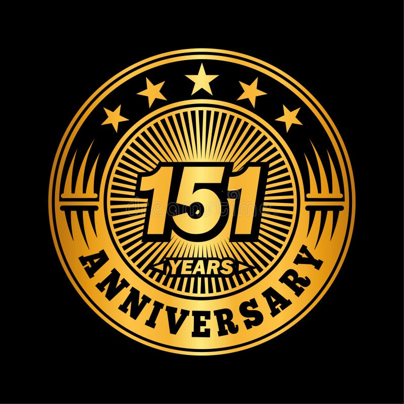 151 Years Anniversary Celebration. 151st Anniversary Logo Design ...